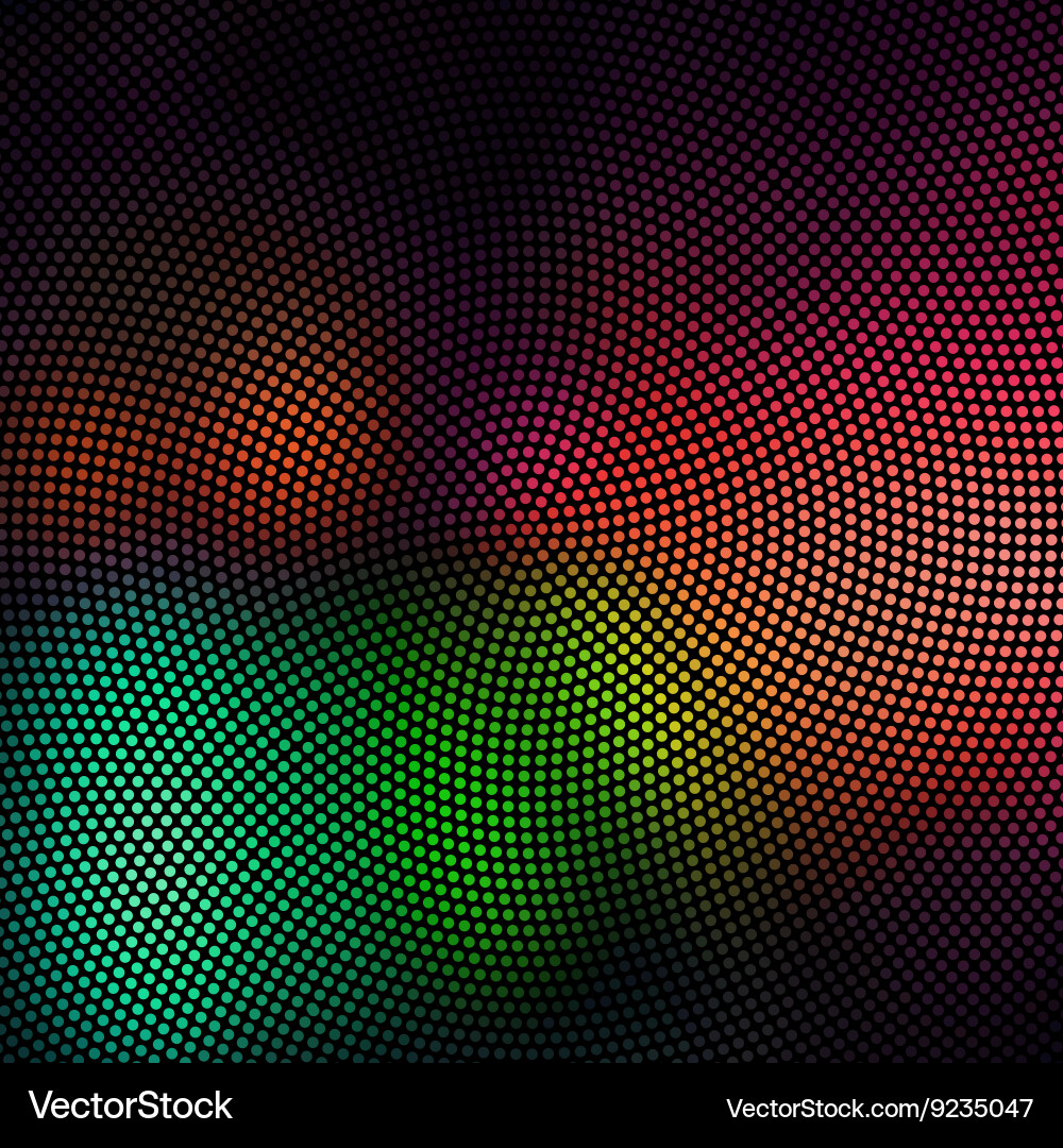 Abstract radial colorful dotted background Vector Image