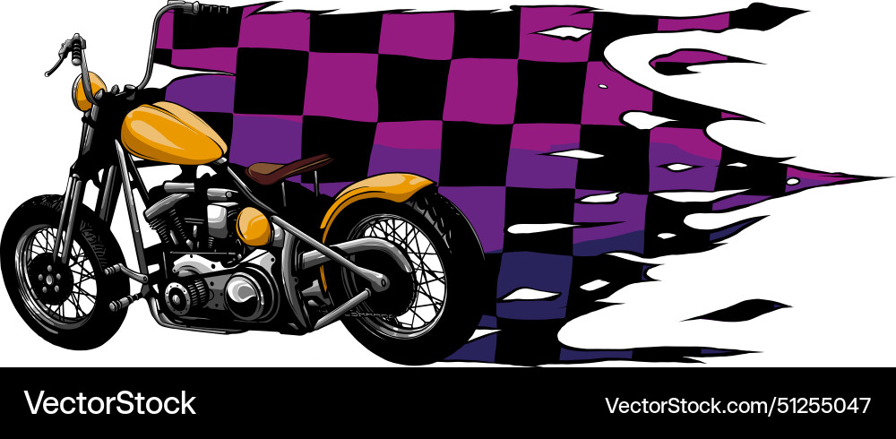 Custom motorcycle chopper Royalty Free Vector Image