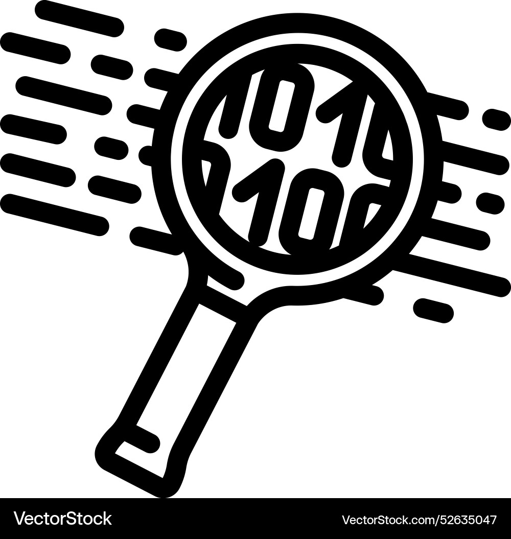 Digital evidence crime line icon Royalty Free Vector Image