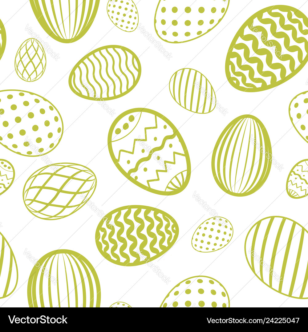 Easter egg seamless pattern pastel color holiday Vector Image
