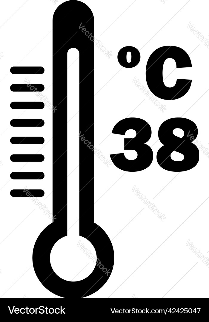 High temperature icon Royalty Free Vector Image