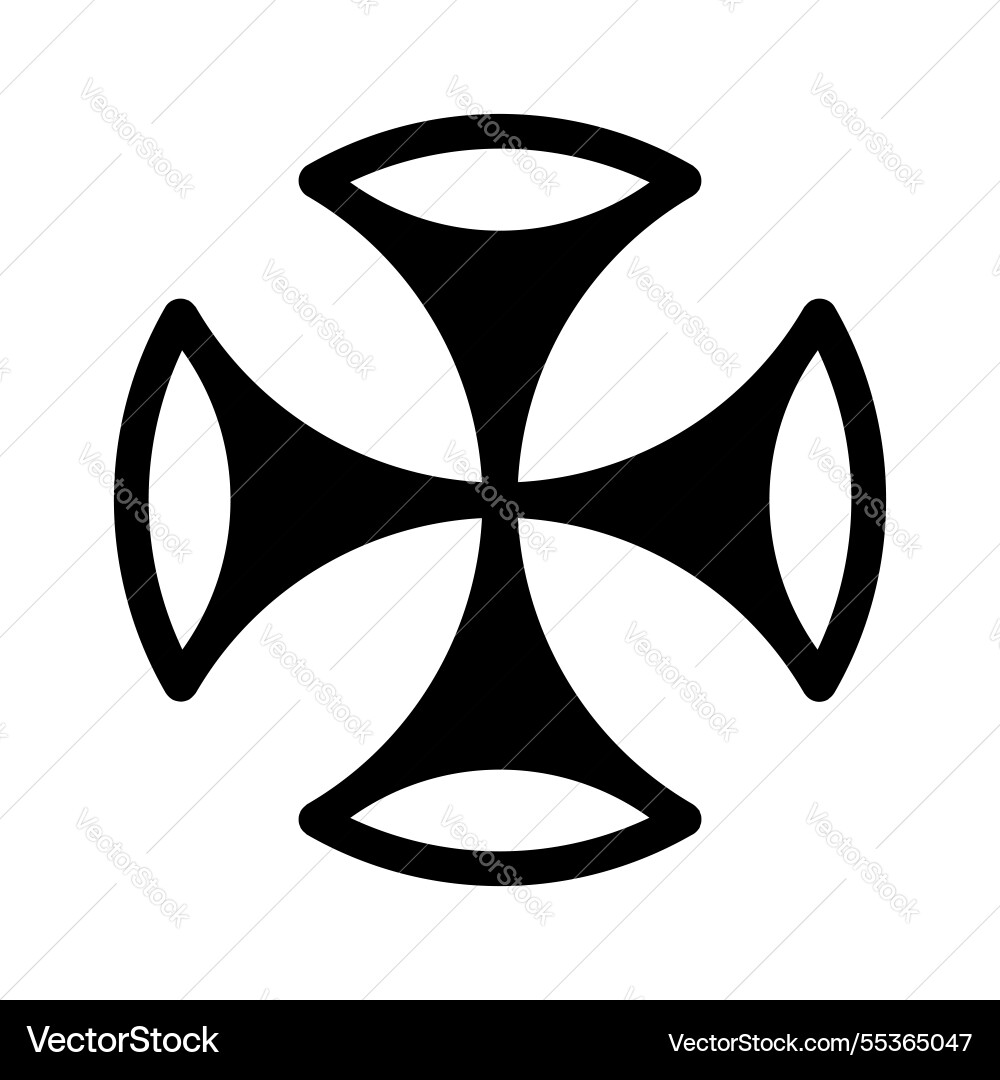 Modern maltese cross icon symbol Royalty Free Vector Image