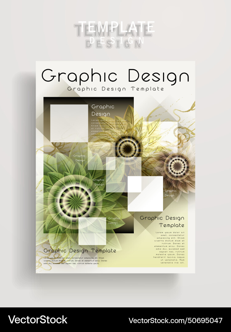 Modern poster template design Royalty Free Vector Image