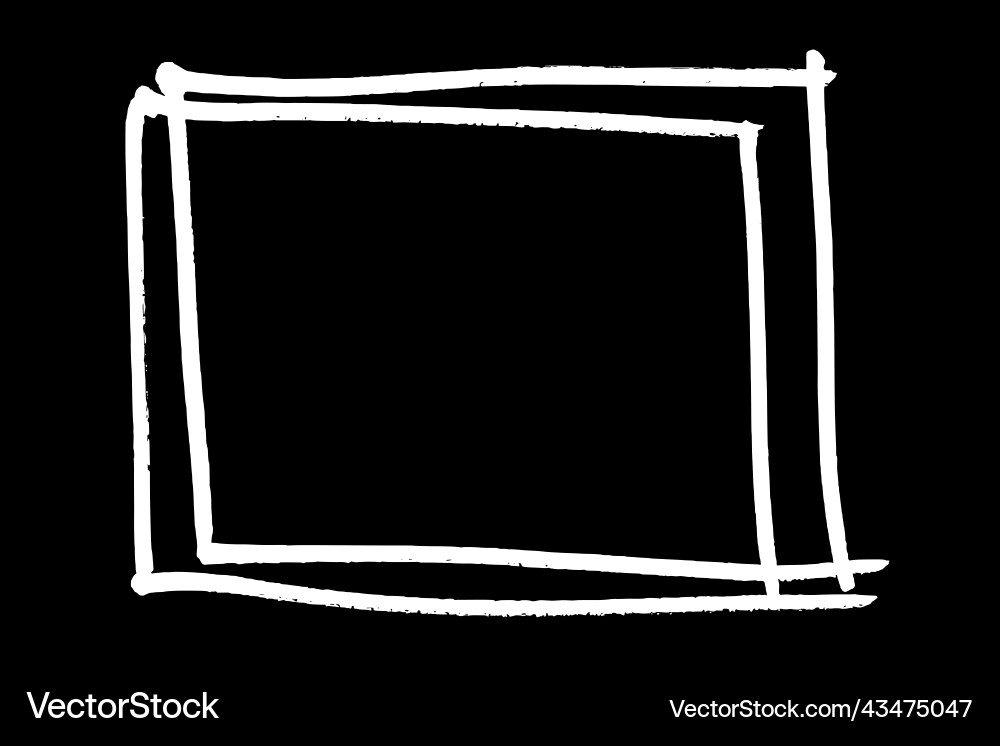 Scribble hand drawn stain in chalk Royalty Free Vector Image