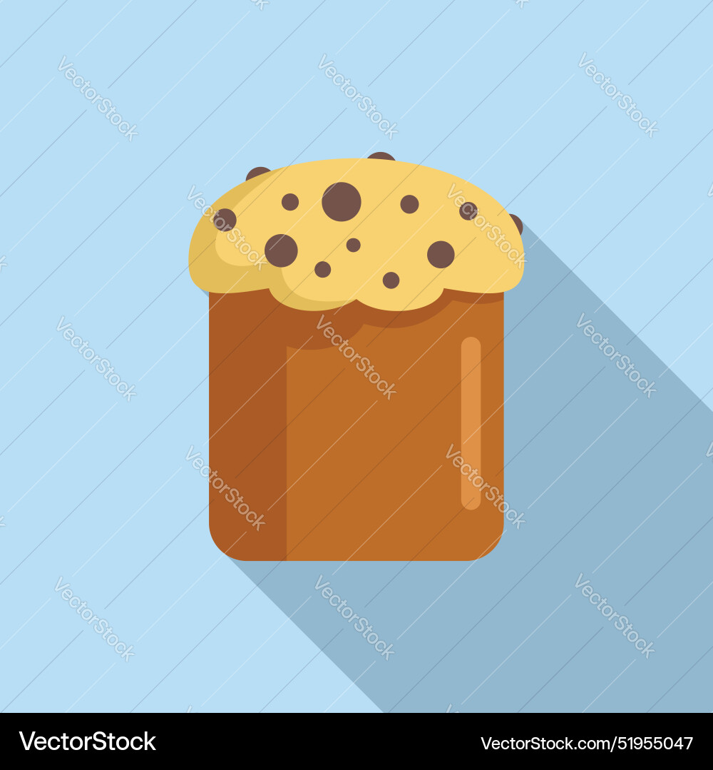 Traditional easter bread with chocolate chips Vector Image