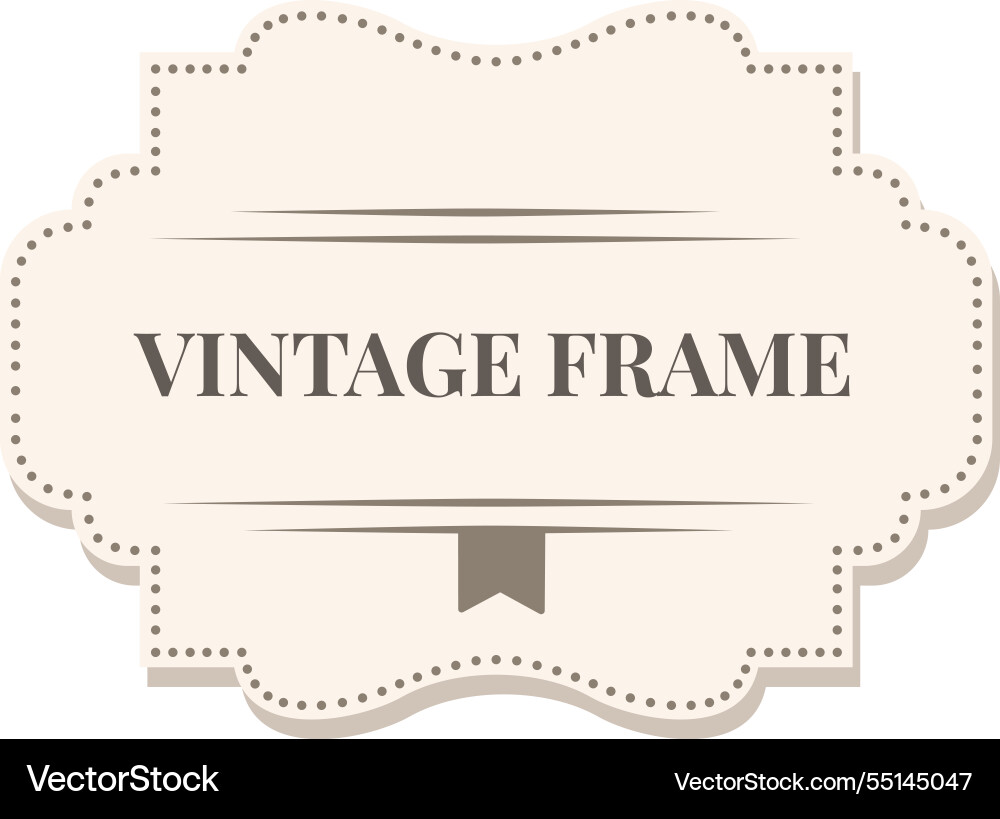 Vintage frame featuring dotted edges Royalty Free Vector