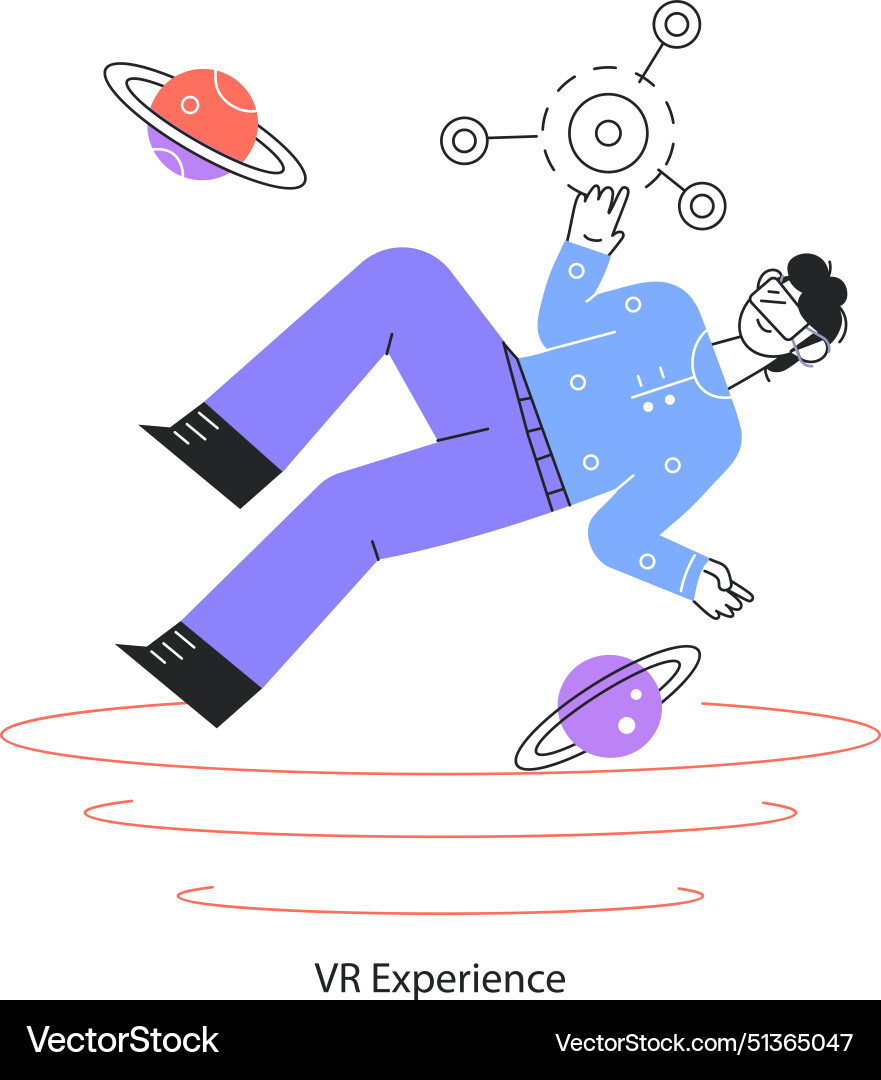Vr experience Royalty Free Vector Image - VectorStock