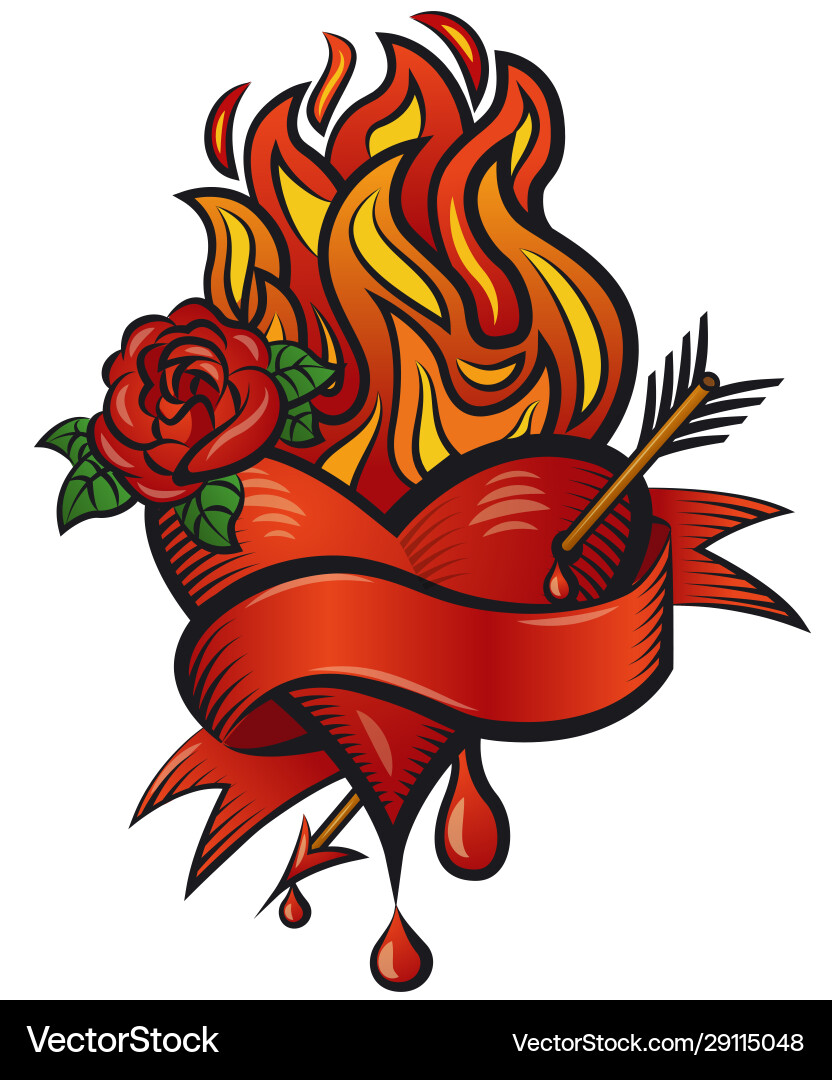 Bleeding heart Royalty Free Vector Image - VectorStock