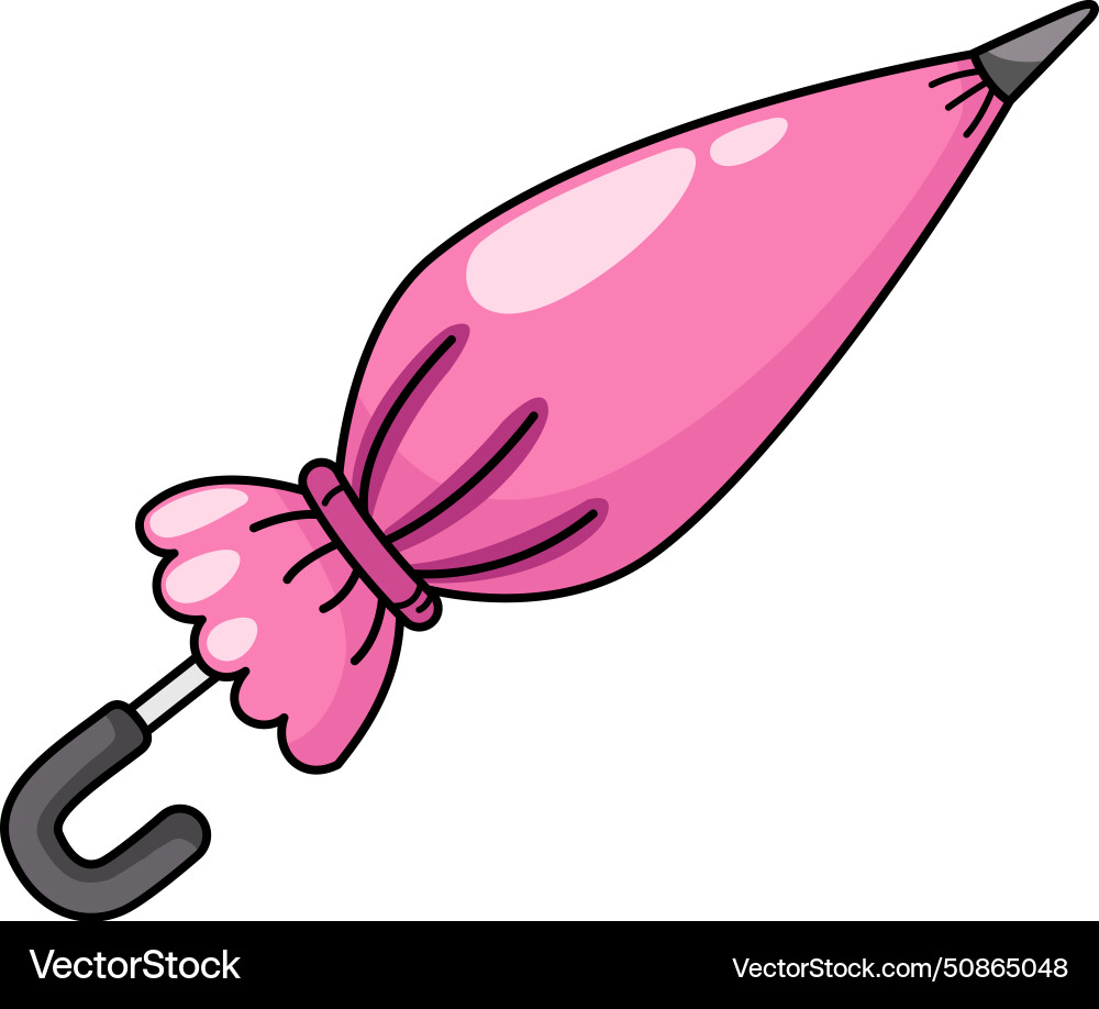 Colorful umbrella outline white on background Vector Image