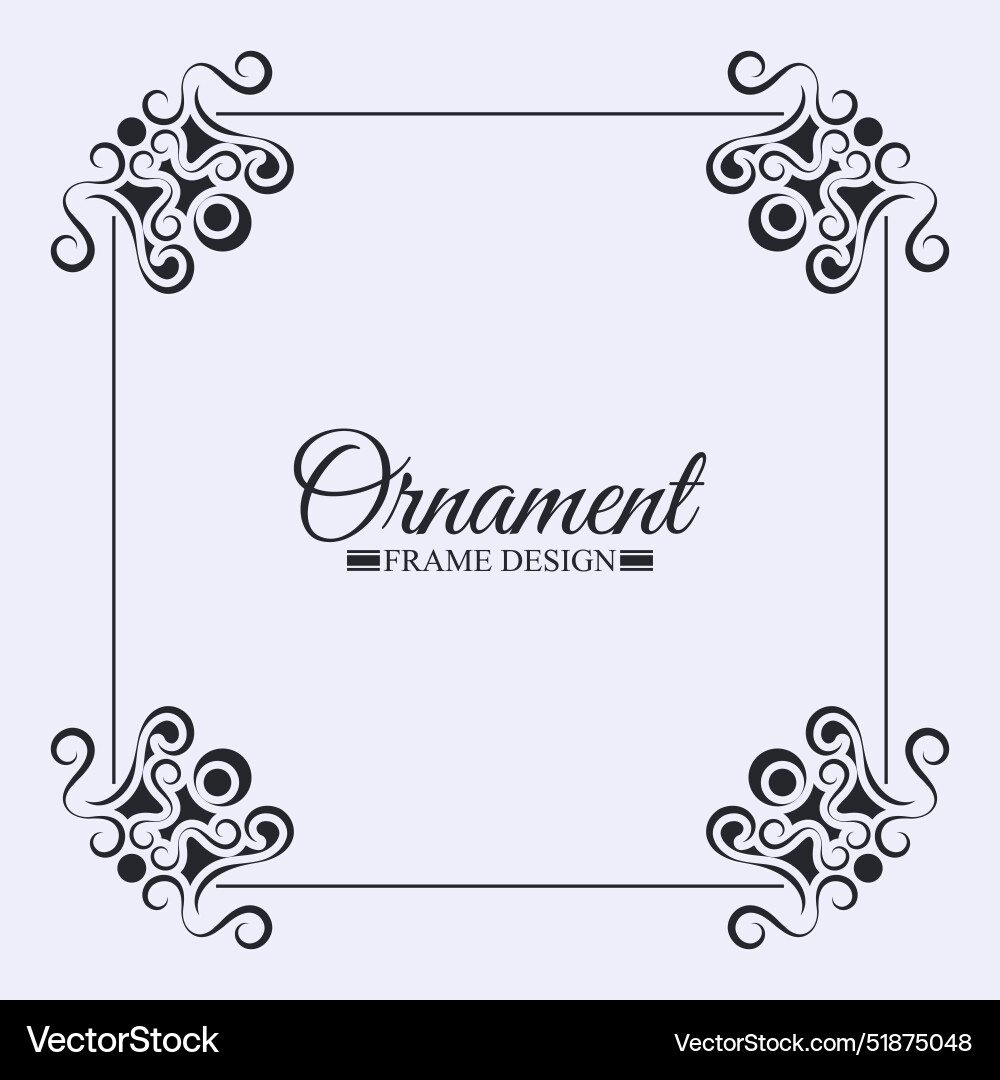 Flat decorative frame design background Royalty Free Vector