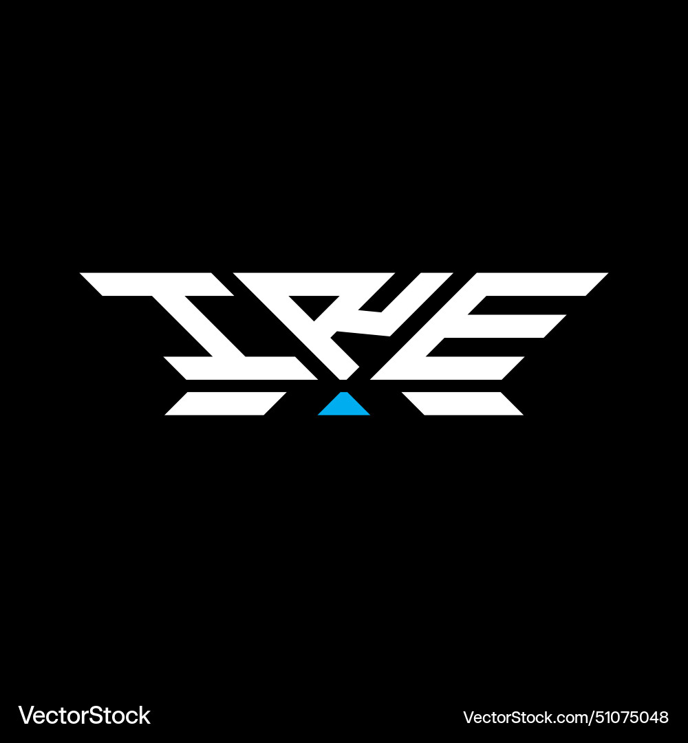 Ire letter logo design simple and modern Vector Image