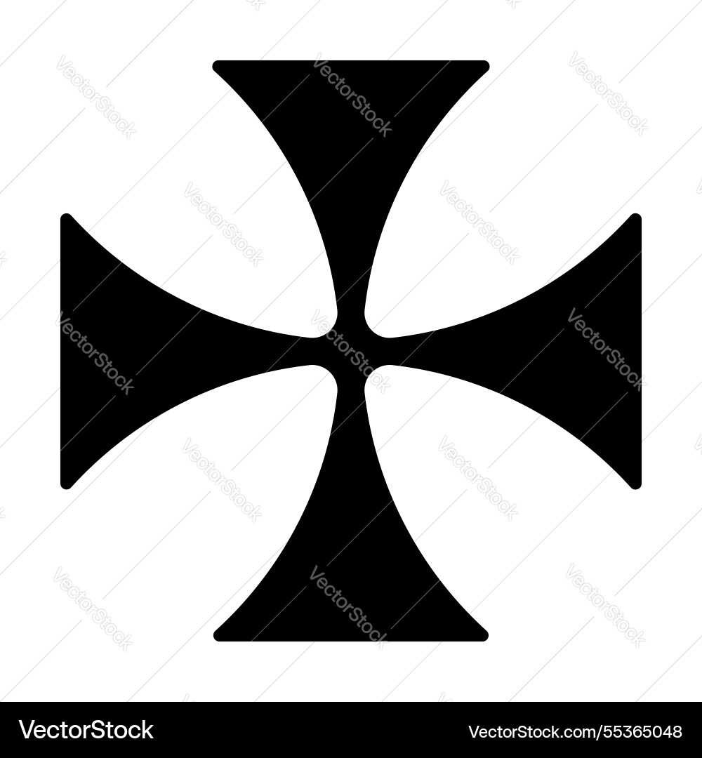 Maltese cross icon symbol Royalty Free Vector Image