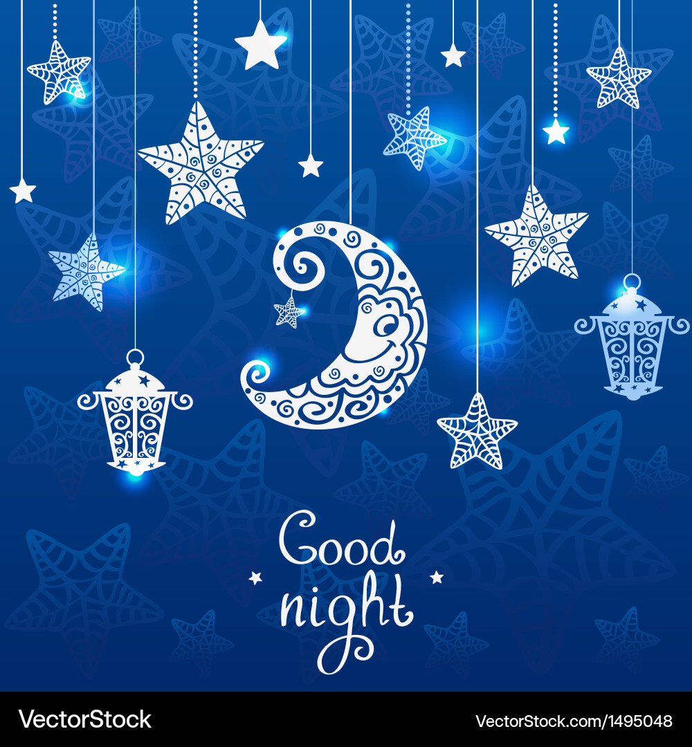 Night blue Royalty Free Vector Image - VectorStock