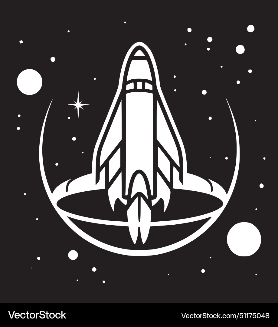 Space - minimalist and simple silhouette Vector Image