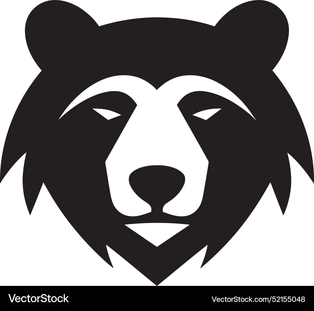 Stoic bear in the wild portrait Royalty Free Vector Image