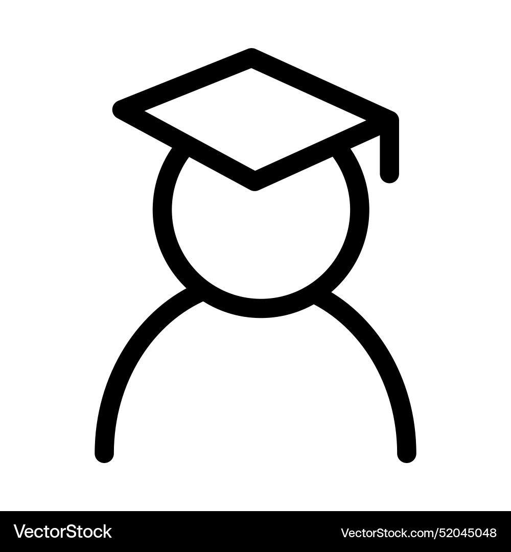 Student icon design in filled and outlined style Vector Image