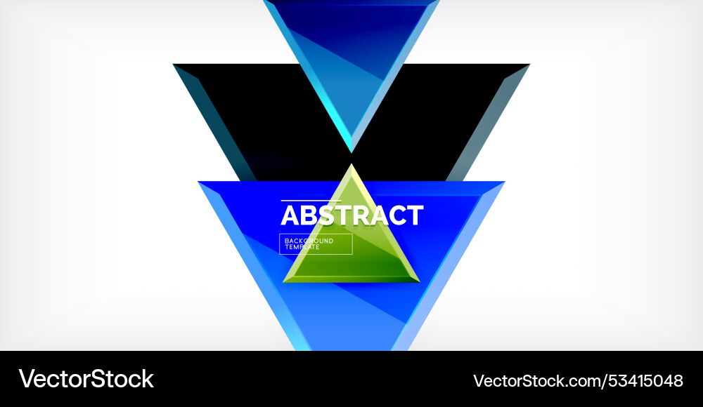 Triangle glass shapes geometric abstract Vector Image