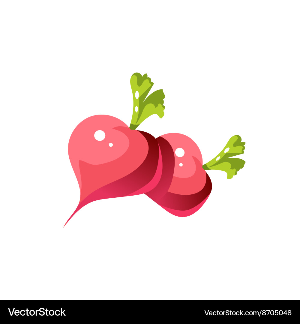 Turnip bright color simple Royalty Free Vector Image