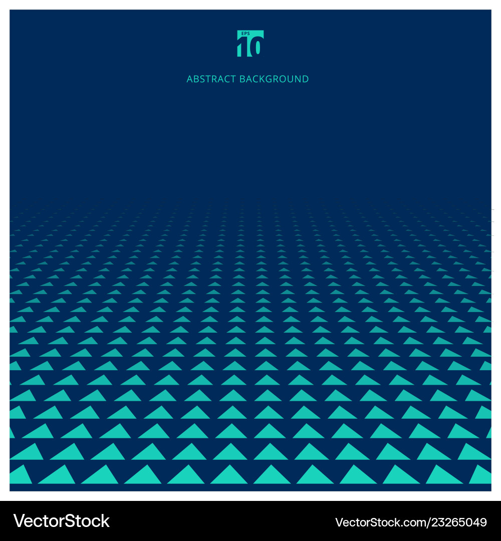 Abstract green geometric triangles pattern Vector Image