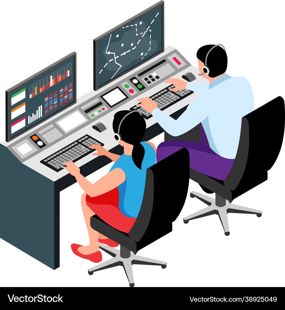 Air traffic controller icon Royalty Free Vector Image