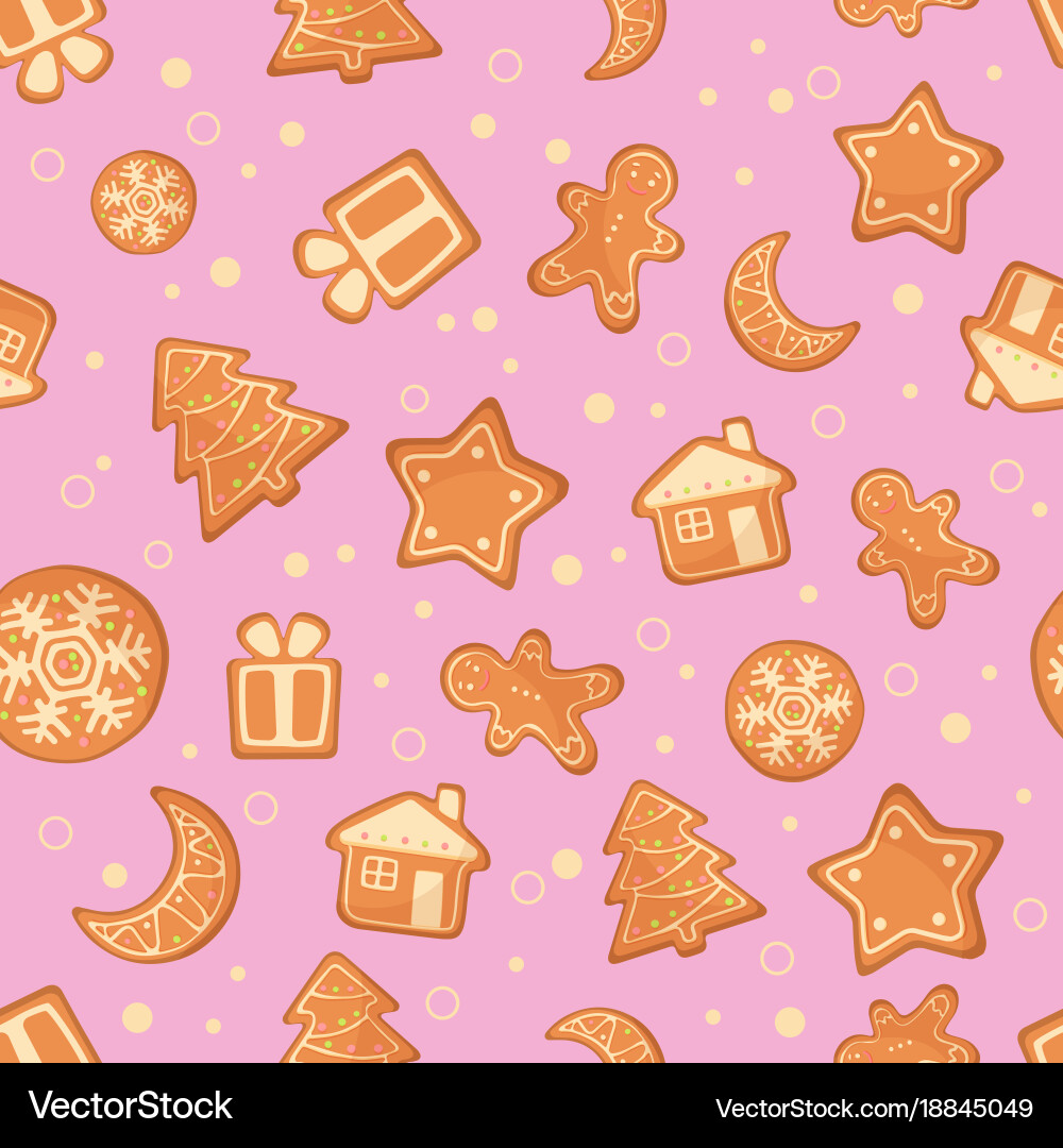Christmas gingerbread Royalty Free Vector Image