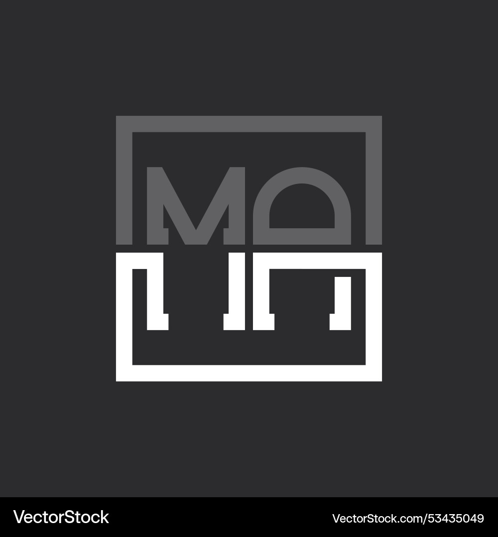 Creative modern minimalist ma letter logo design Vector Image