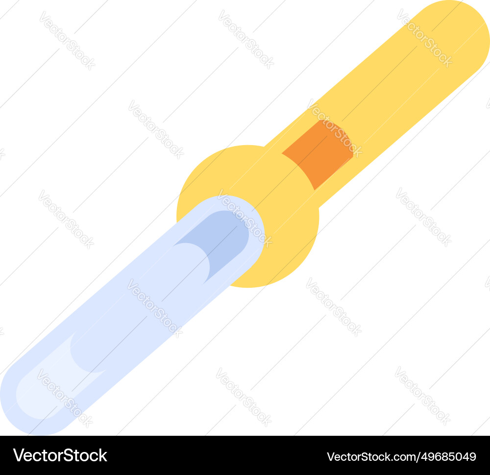 Flat glass waste broken pipette for drops icon Vector Image