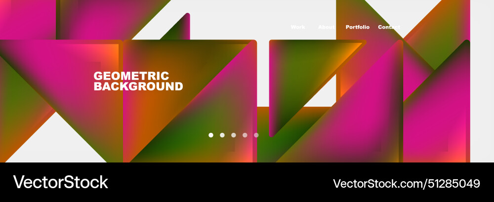 Triangle minimal web site page background design Vector Image