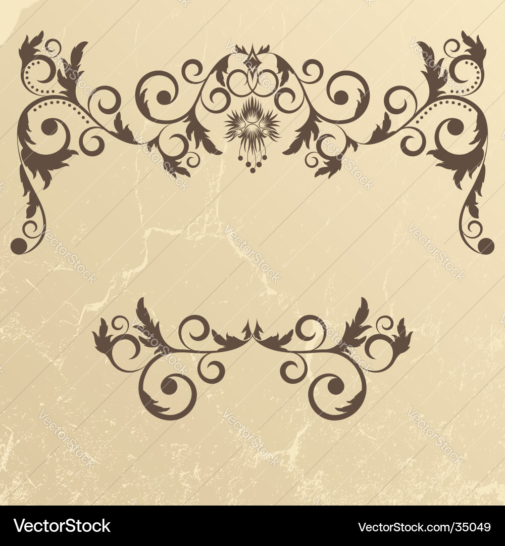 Vintage frame elements Royalty Free Vector Image
