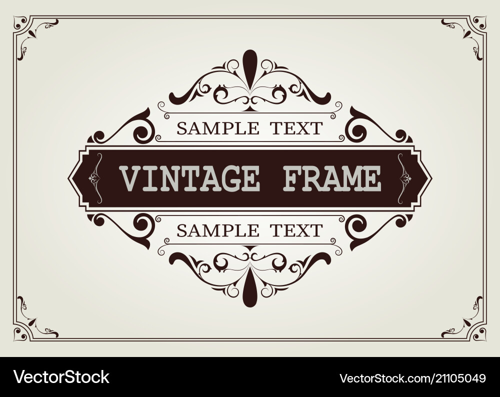 Vintage frame Royalty Free Vector Image - VectorStock
