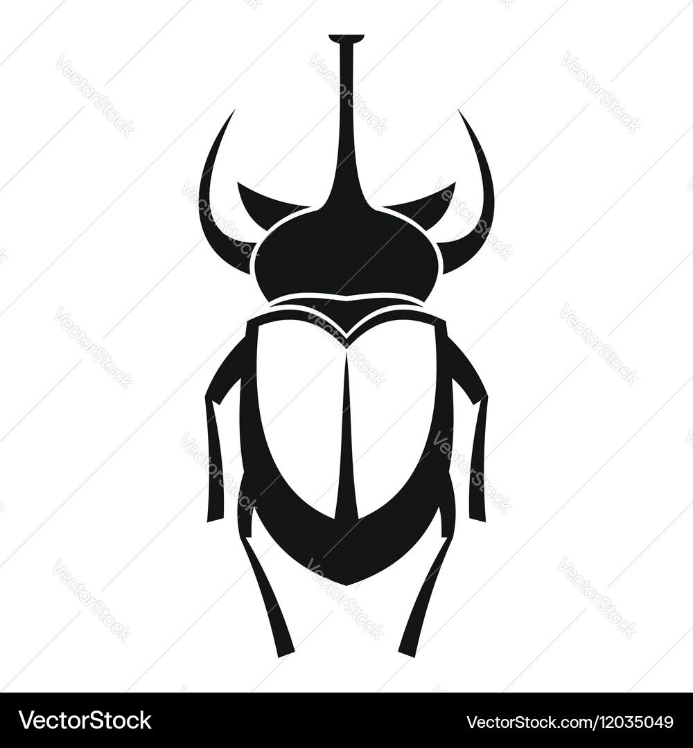 Weevil beetle icon simple style Royalty Free Vector Image