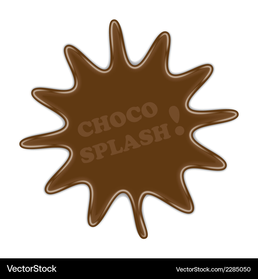 Choco splash Royalty Free Vector Image - VectorStock