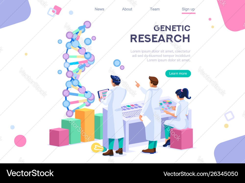 Genome Research Banner Royalty Free Vector Image
