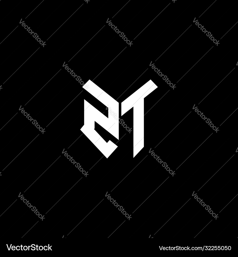 Zt logo monogram with shield shape design template Zt logo monogram with shield shape design template
