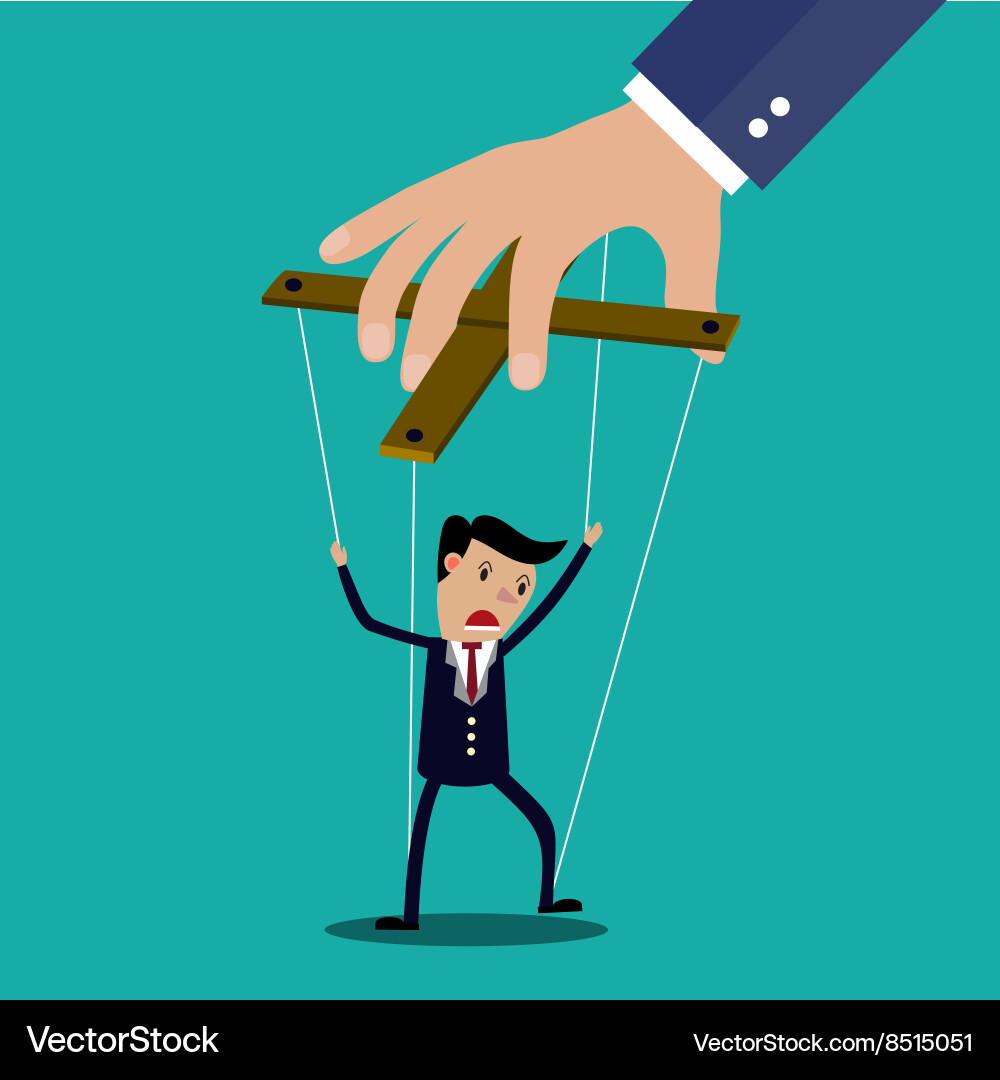 Businessman Marionette Control Royalty Free Vector Image