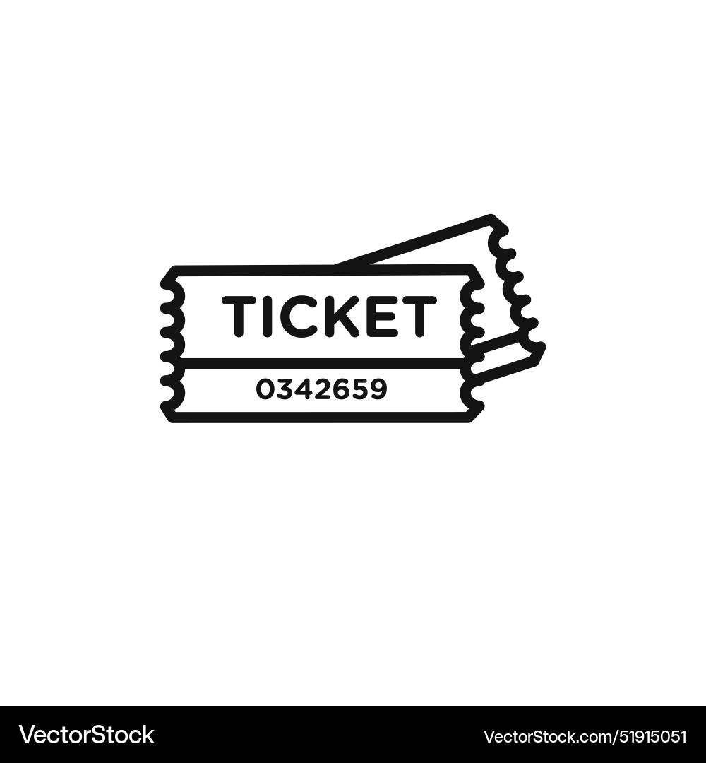 Cinema ticket icon set collection for web Vector Image