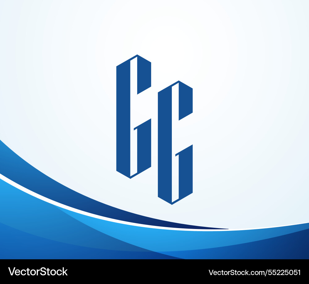 Gg alphabet letter logo design template elements Vector Image