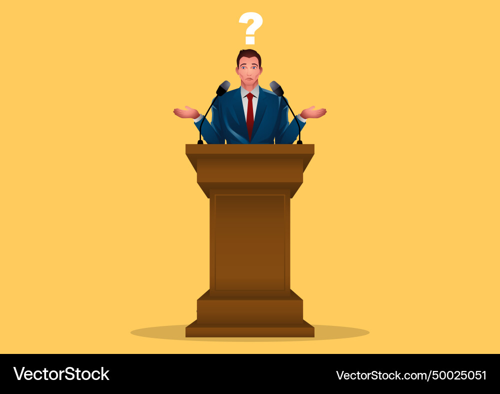 Gradienten Politiker Podium Lizenzfreies Vektorbild