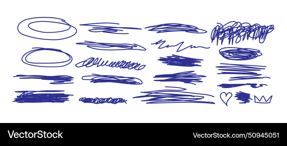 Hand drawn abstract scribbles and squiggles Vector Image