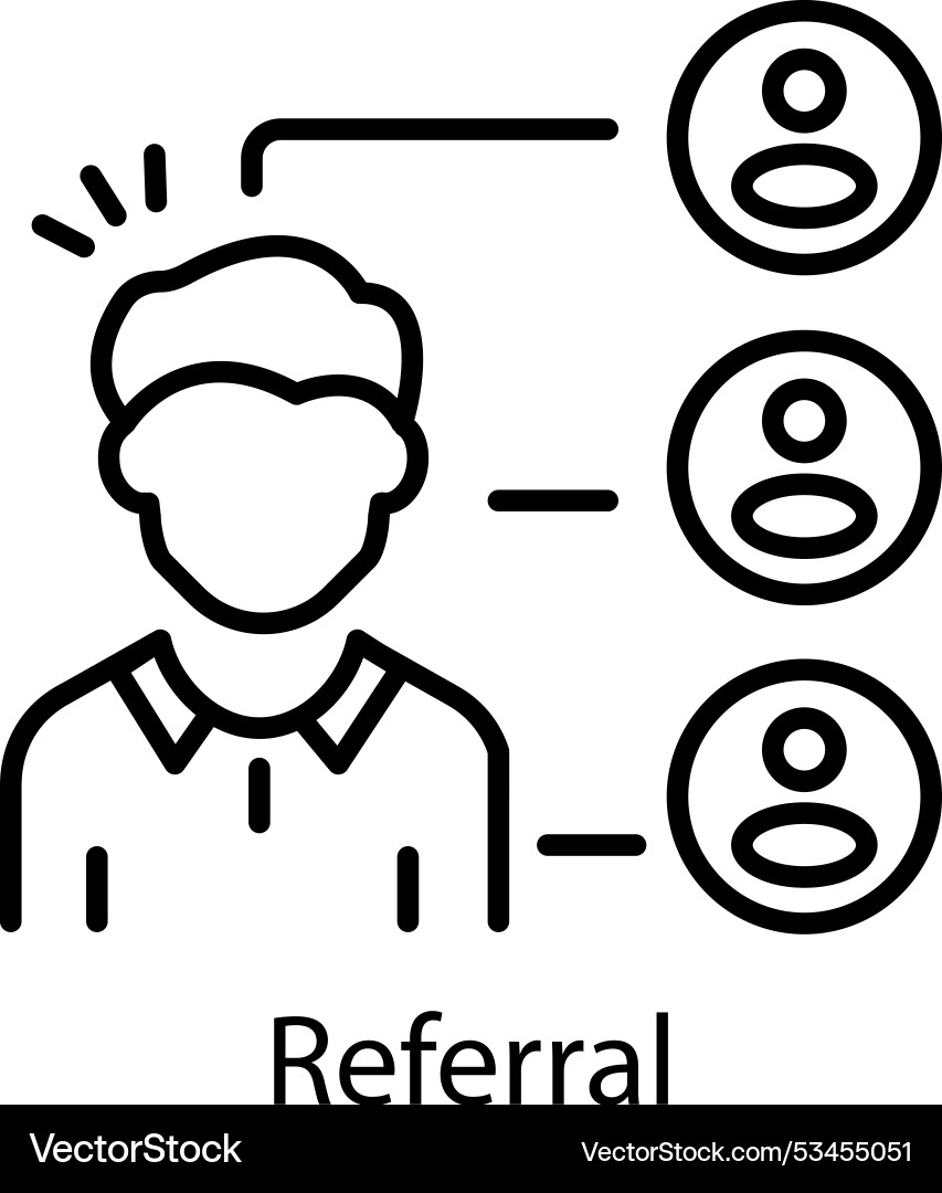 Referral Royalty Free Vector Image - VectorStock