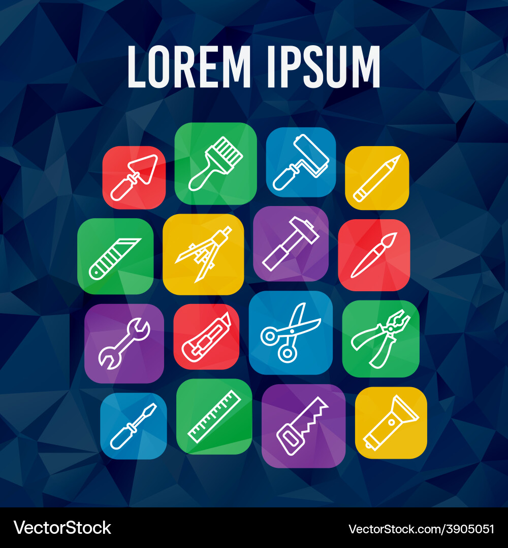 Renovation Tool Collection Royalty Free Vector Image