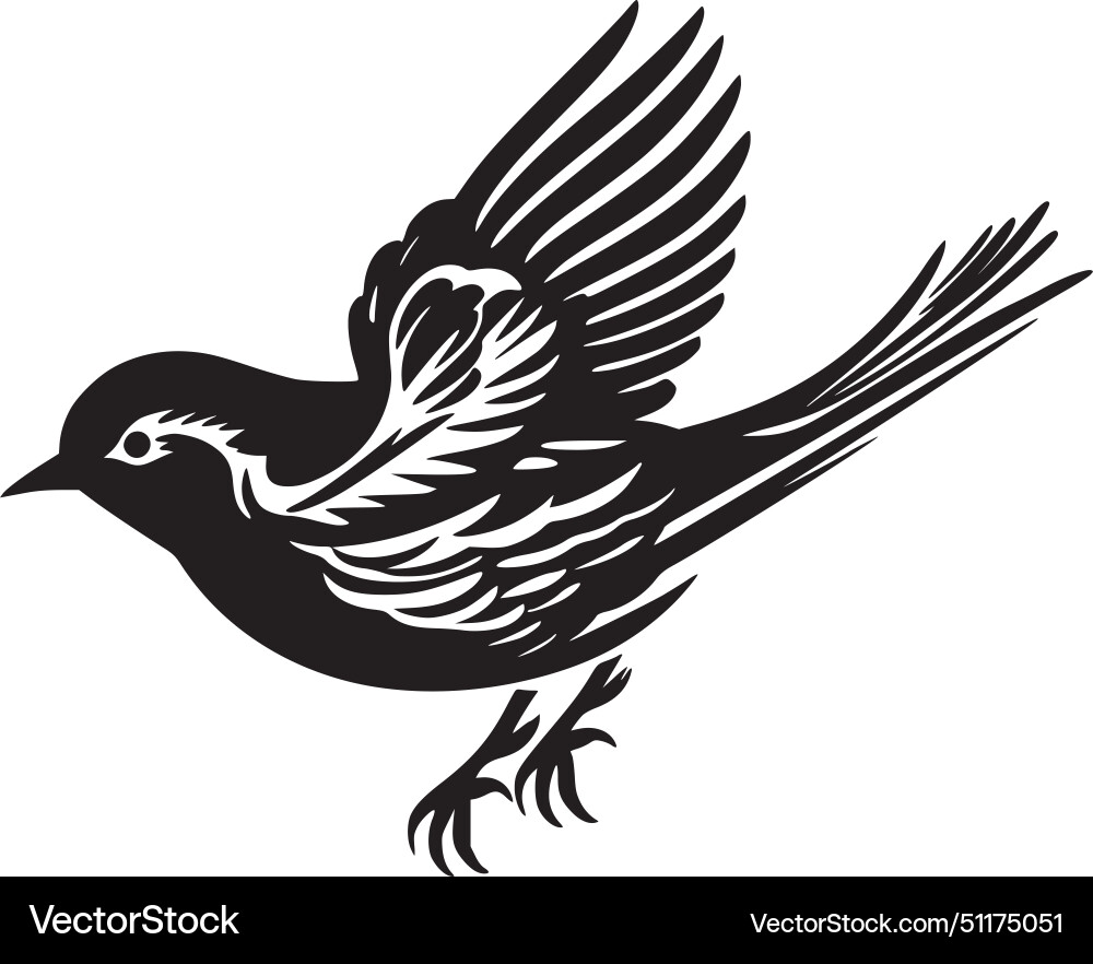 Sparrow - minimalist and simple silhouette Vector Image