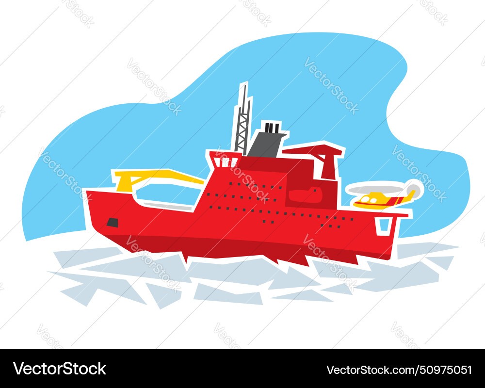 Special purpose ships icebreaker Royalty Free Vector Image