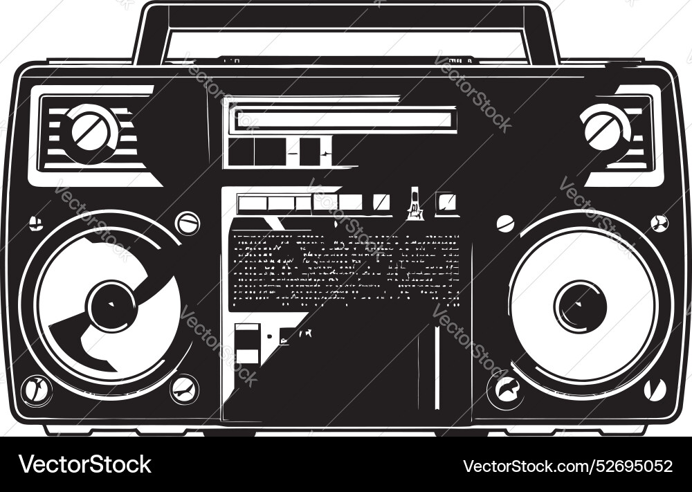 Beat breakers boombox logo symbol funky freshness Vector Image