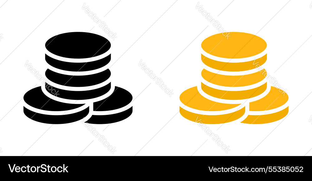 Earning icons pack in black and colored version Vector Image