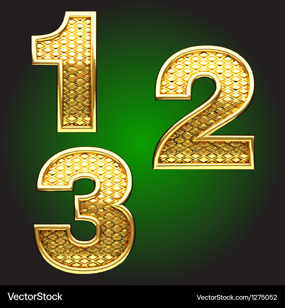 Golden figure set Royalty Free Vector Image - VectorStock