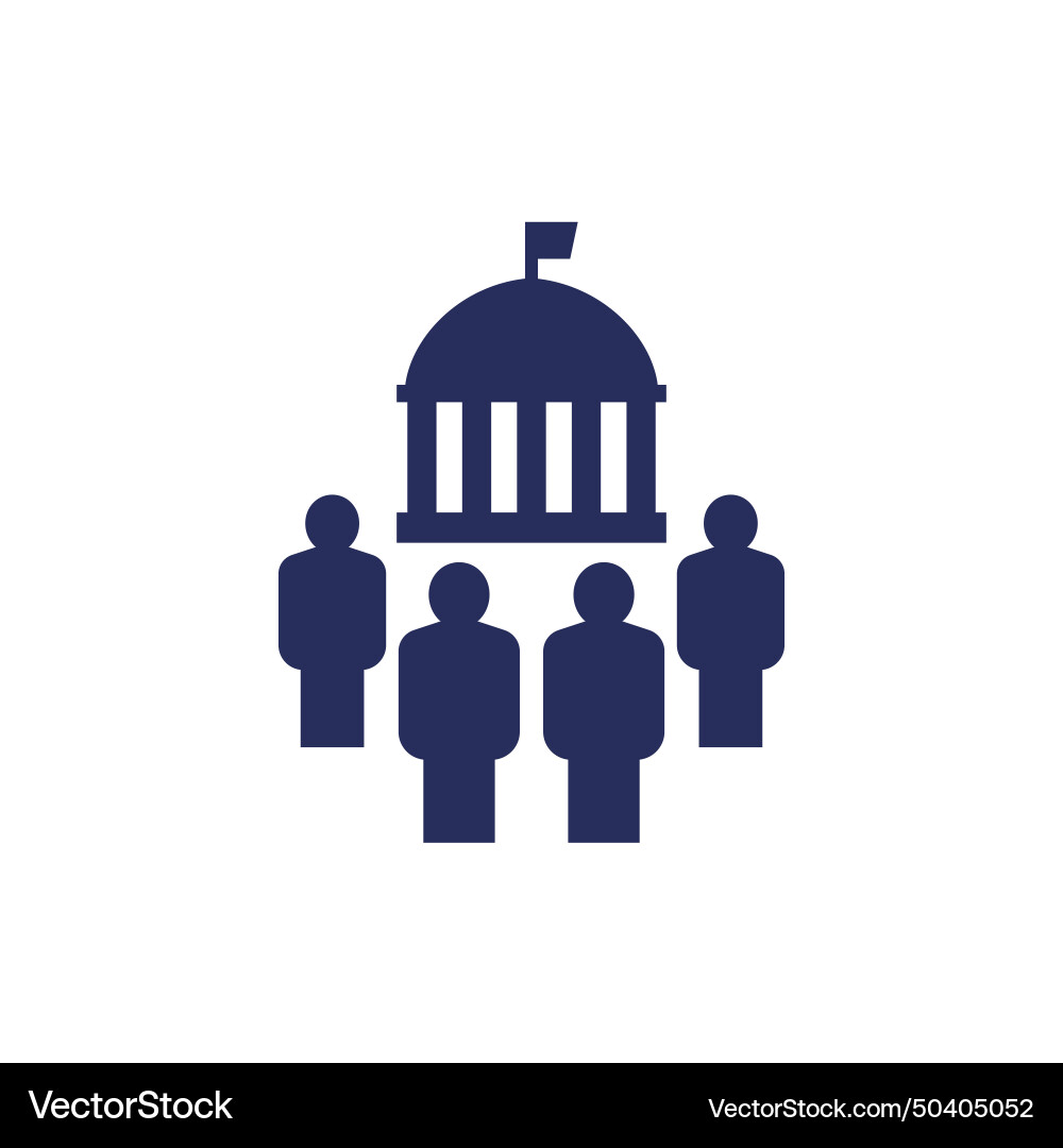 Government workers icon public service Royalty Free Vector