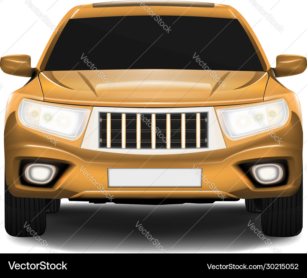 Modern SUV Front View Royalty Free Vector Image