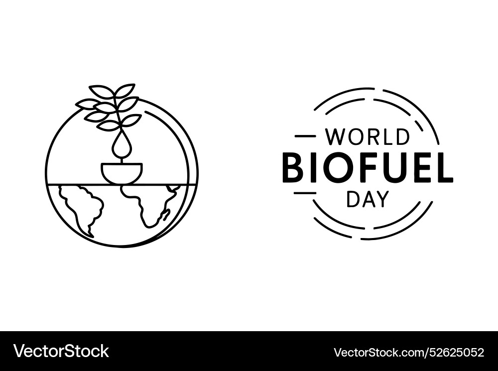 World biofuel day 10 august poster Royalty Free Vector Image