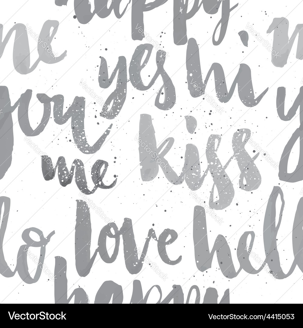 Hand Lettered Welcome Pattern Royalty Free Vector Image